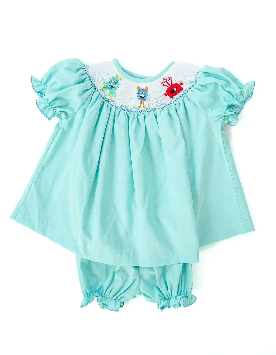 Monsters Smocked Bloomer Set I Ruth and Ralph