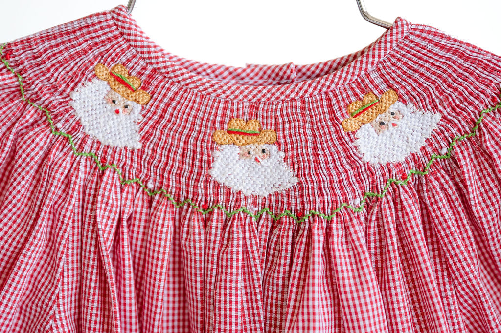 Smocked Cowboy Santa Dress I Ruth and Ralph